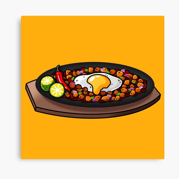 "Sisig, Pork Sisig, Sizzling Sisig" Canvas Print for Sale by lusoblaban ...