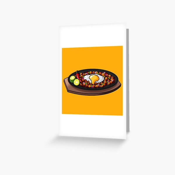 "Sisig, Pork Sisig, Sizzling Sisig" Greeting Card by lusoblaban | Redbubble