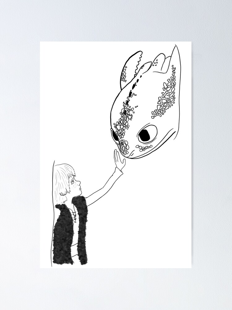 "Hiccup & Toothless HTTYD 1" Poster for Sale by TheSimpleEdge | Redbubble