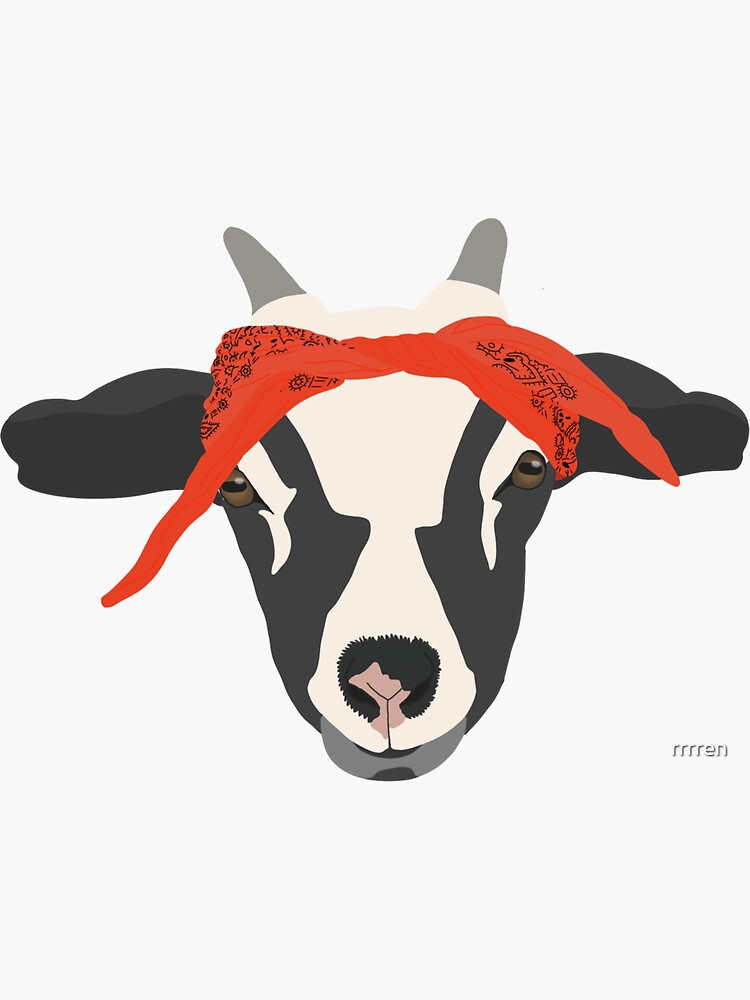 "tupac GOAT" Sticker by rrrren | Redbubble