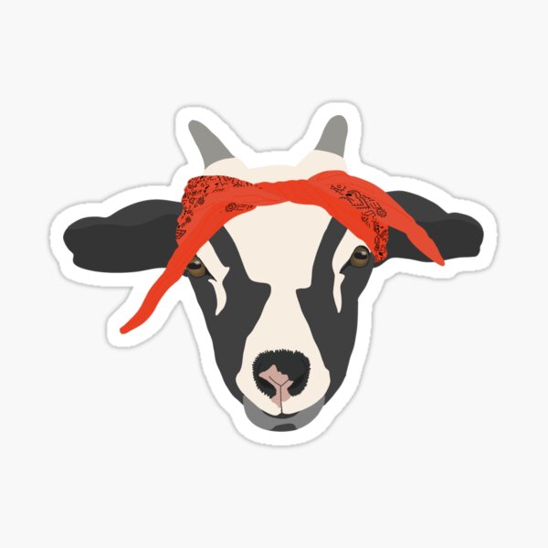 "tupac GOAT" Sticker by rrrren | Redbubble