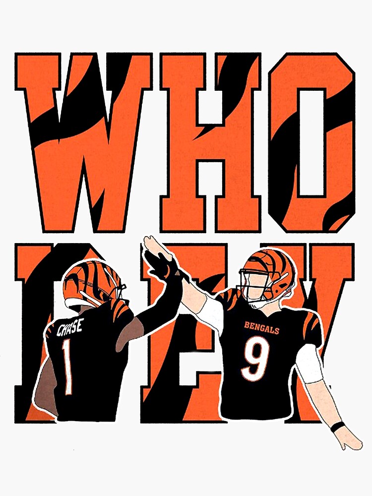 "Joe Burrow And JaMarr Chase Who Dey" Sticker for Sale by MileyShop88 ...