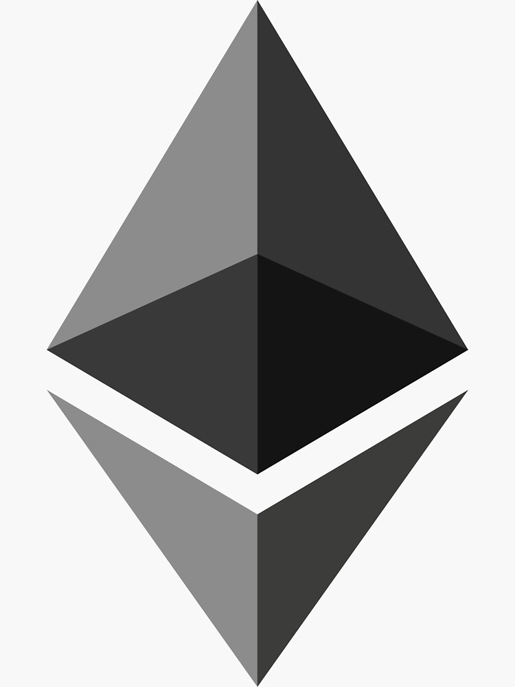 "Ethereum logo" Sticker by PRINTADO-PINO | Redbubble