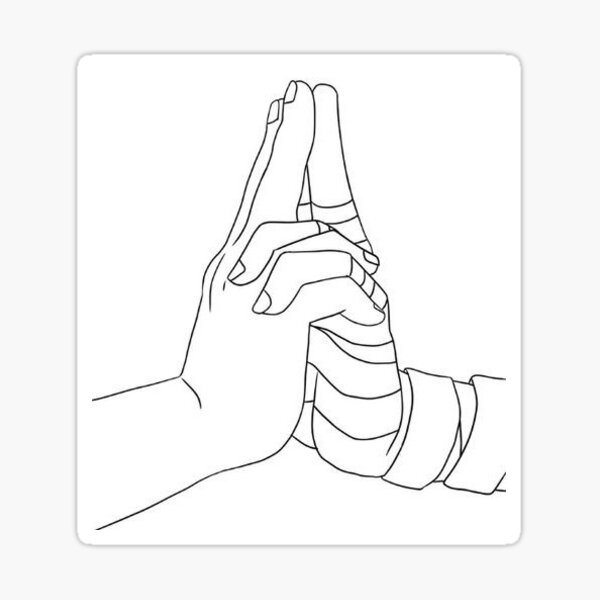 "Tiger Hand Sign" Sticker for Sale by Art-Jikan | Redbubble