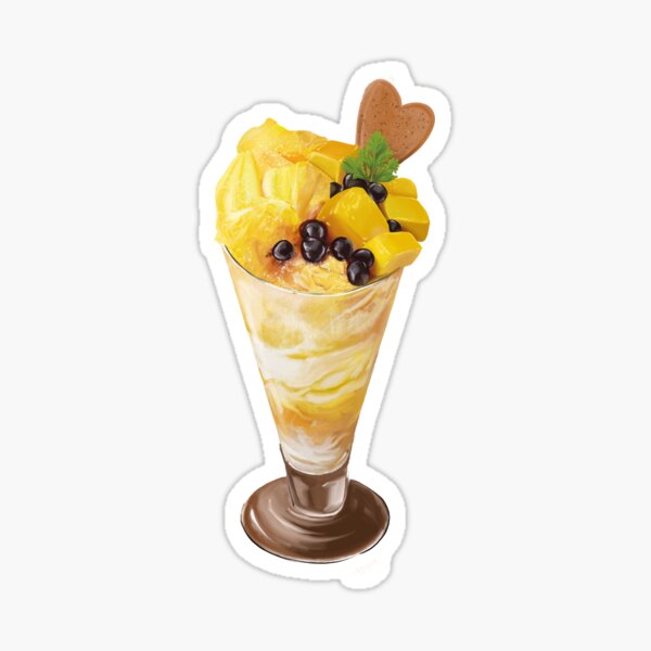 "mango parfait " Sticker by bitterhazel | Redbubble