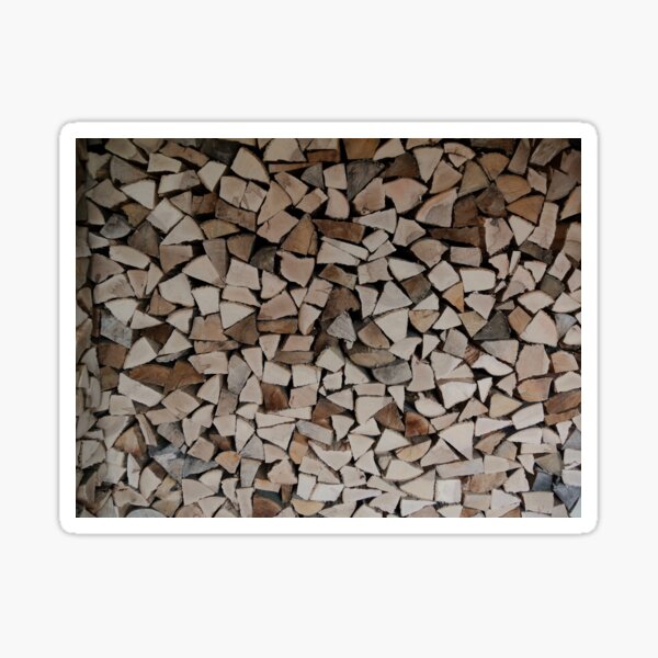 "Fire wood split log pattern " Sticker by Nic-Pics | Redbubble