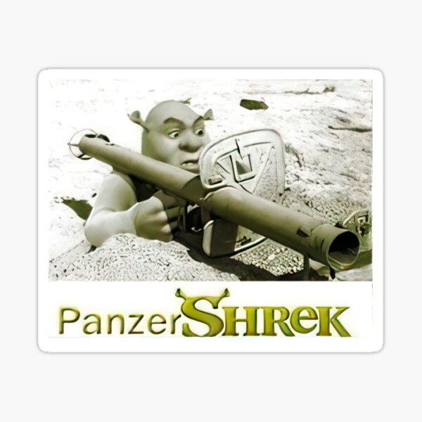 "Panzer shrek" Sticker for Sale by ASLIAH | Redbubble