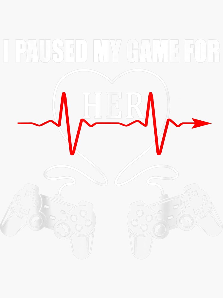"Matching Couple Valentines Day Video Gamer Heart Controller " Sticker ...