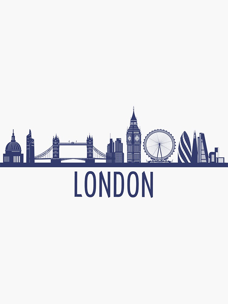"London Skyline" Sticker for Sale by patternprint1 | Redbubble