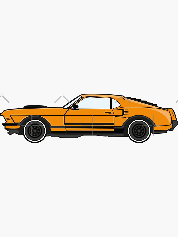 "Mustang Twister Orange" Sticker for Sale by WeStarDust | Redbubble