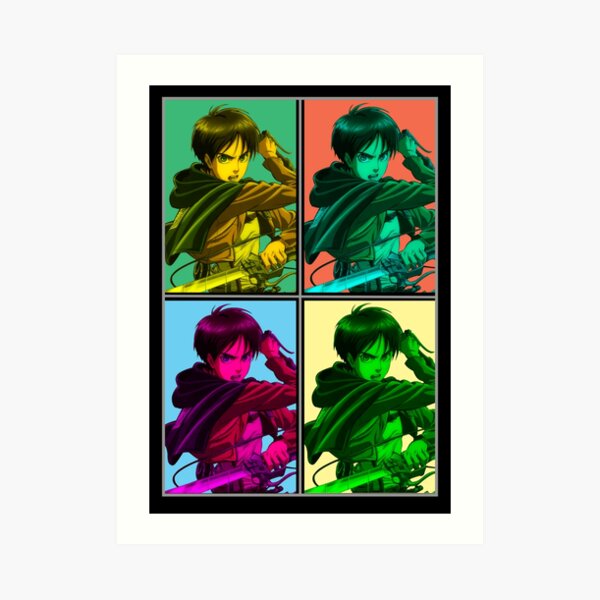 "Eren Yeager Attack on Titan Shingeki no Kyojin Anime RGB Mirror Design ...