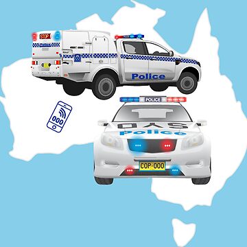 "Police Car Sydney Australia" Sticker for Sale by BondiMachines | Redbubble
