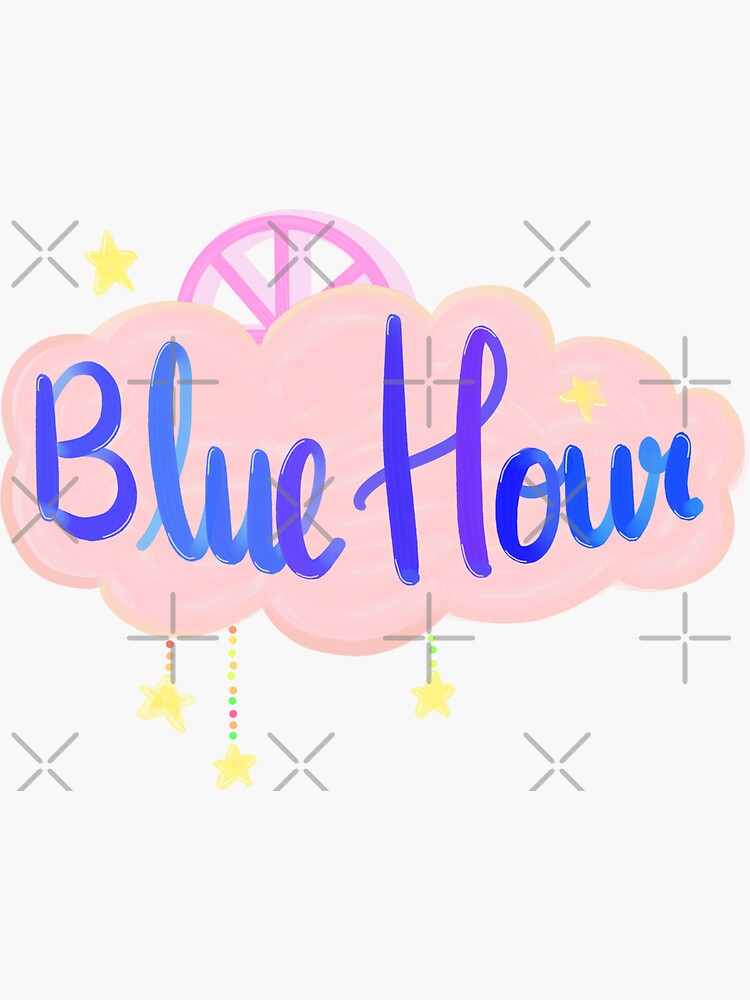 "TXT Blue Hour" Sticker by amnerine | Redbubble