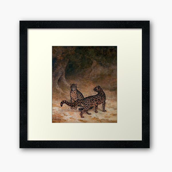 "Vintage Leopards Painting" Framed Art Print for Sale by bigkmd | Redbubble