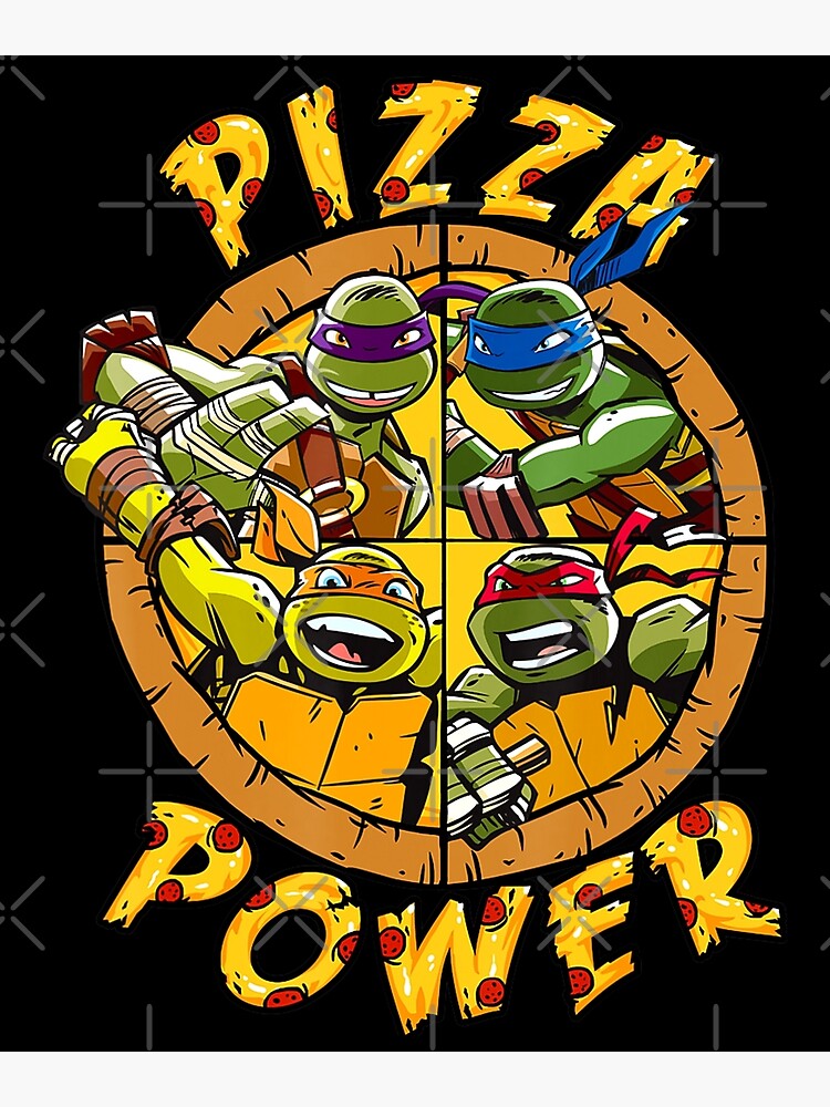 "Cute Ninja Turtles Pizza Power Cartoon 80s" Poster for Sale by NilsaUS ...