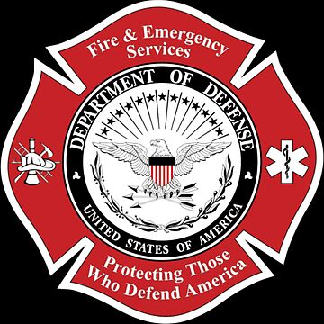 "DOD Fire Badge Hoodies " Sticker for Sale by aryagiri | Redbubble