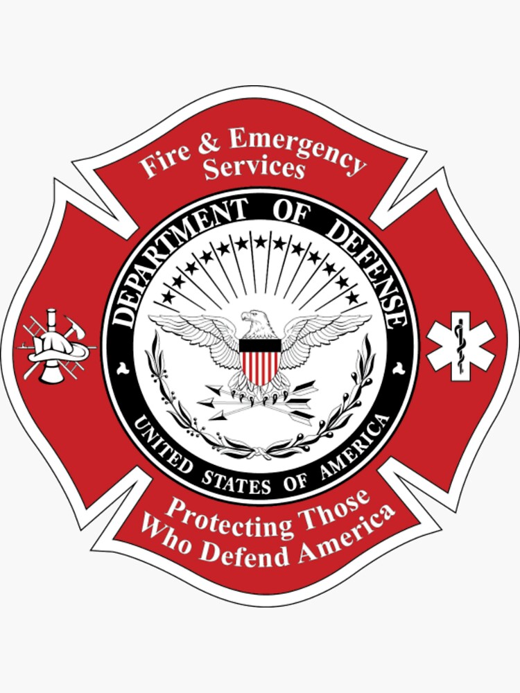 "DOD Fire Badge Hoodies " Sticker for Sale by aryagiri | Redbubble