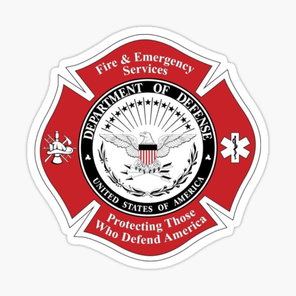 "DOD Fire Badge Hoodies " Sticker for Sale by aryagiri | Redbubble