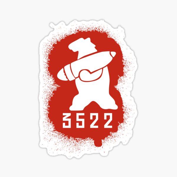 "Wojtek the bear (Polish Soldier Bear) - Spraypaint" Sticker for Sale ...