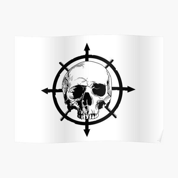 Skull Compass Poster For Sale By Tavioni8 Redbubble