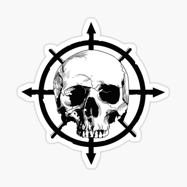 Skull Compass Sticker By Tavioni8 Redbubble