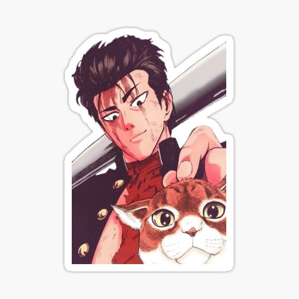 "(Bad) Metal Bat with a cute cat" Sticker by animervd1 | Redbubble