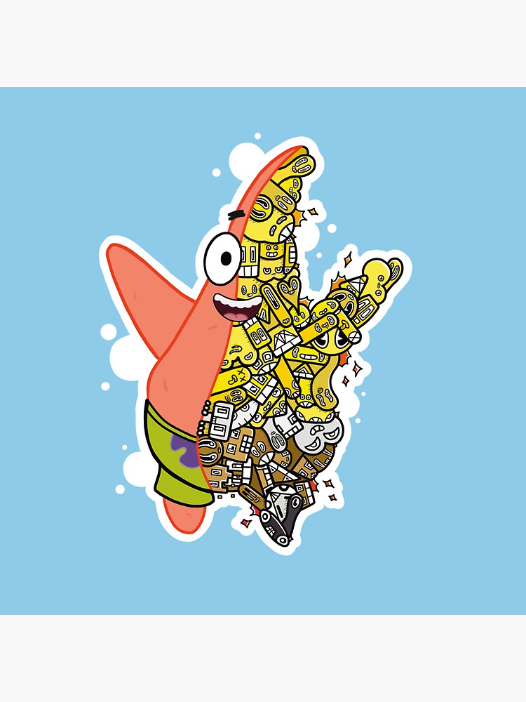 "Patrick Doodle Art" Sticker for Sale by Palnosign | Redbubble