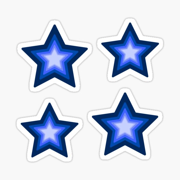 "Cobalt blue to light blue Star" Sticker for Sale by EverLife | Redbubble