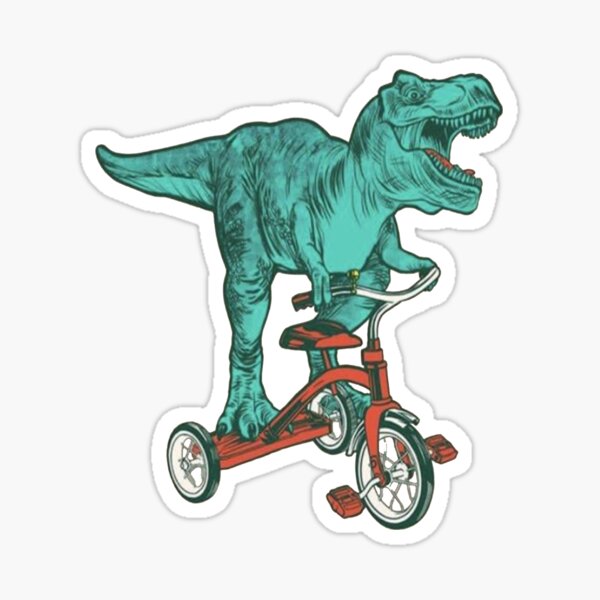 "Trex on a tricycle" Sticker for Sale by DidYouDie x Design | Redbubble