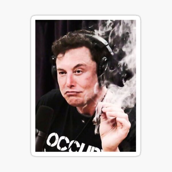 "Elon Musk Smoking" Sticker by m72artaa | Redbubble
