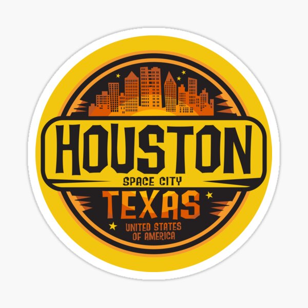 "Houston, Texas" Sticker by studio838 | Redbubble