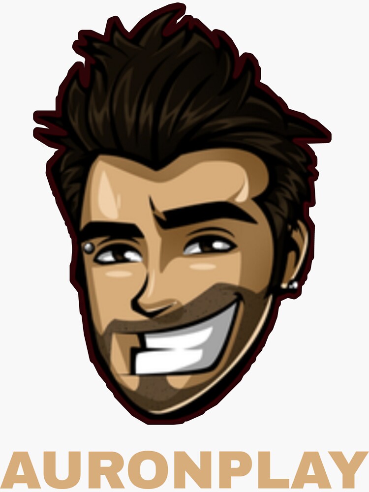 "auronplay t-shirt" Sticker by mimo-mhd | Redbubble