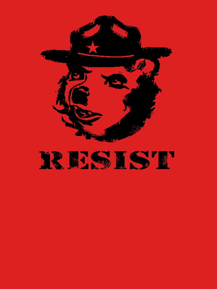 "smokey the bear che resist" T-shirt for Sale by hofanopolis ...