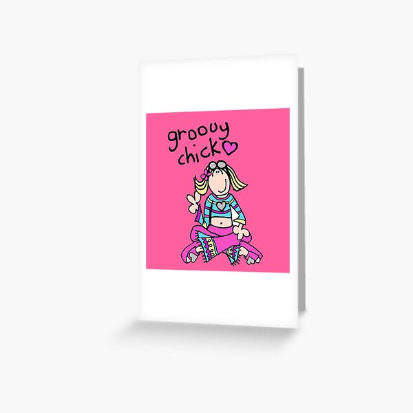 "Groovy Chick Girls 2000s Y2K vintage" Greeting Card by MSD-Clothes ...