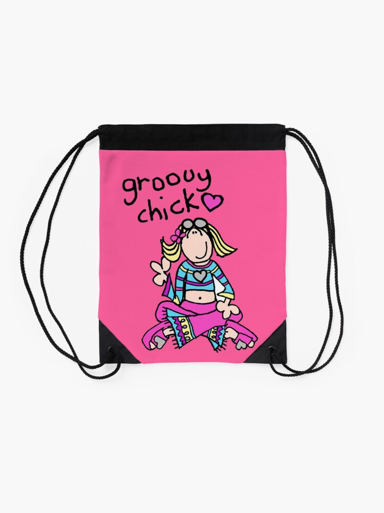 "Groovy Chick Girls 2000s Y2K vintage" Drawstring Bag for Sale by MSD ...