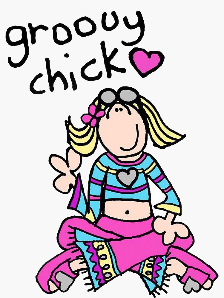 "Groovy Chick Girls 2000s Y2K vintage" Sticker for Sale by MSD-Clothes ...