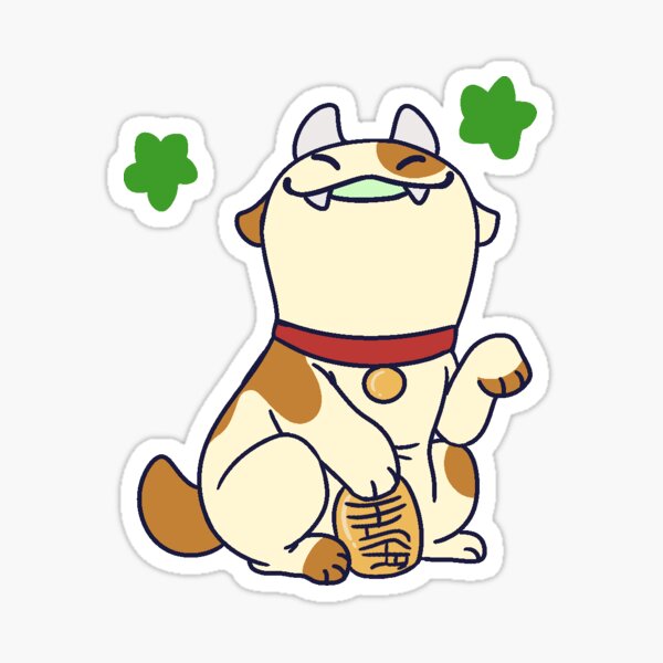 "Lucky!" Sticker for Sale by BromeliadPrince | Redbubble