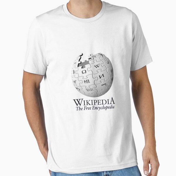 "Wikipedia logo t-shirt Classic T-Shirt" Essential T-Shirt for Sale by ...