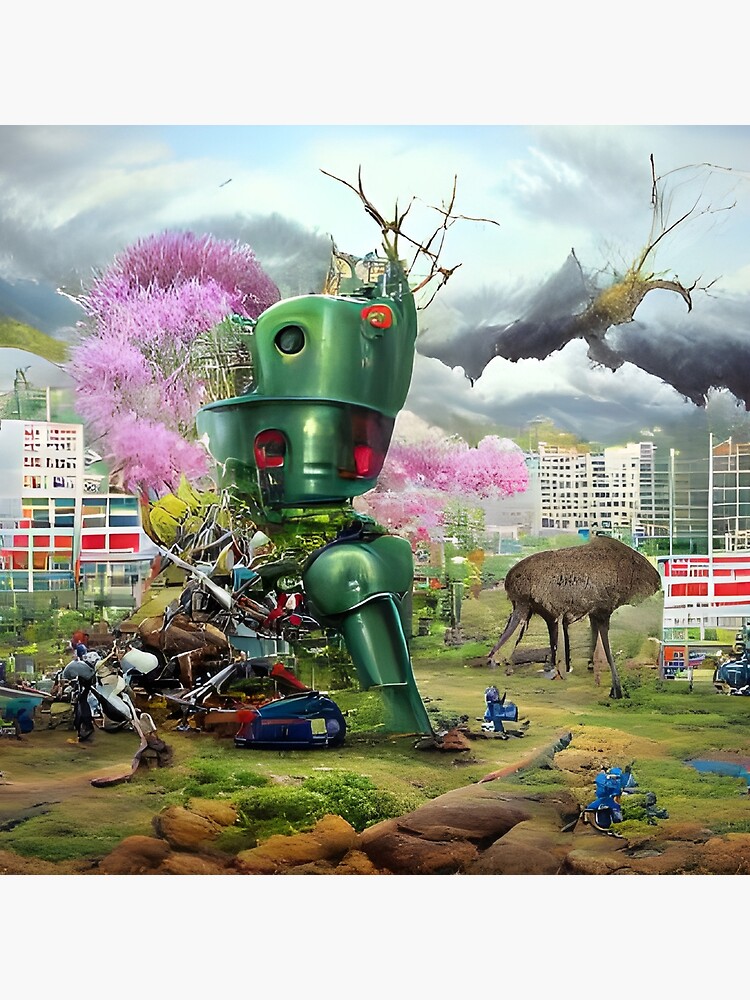 "AI Generated Anime Bots Fantasy Landscape " Art Print for Sale by AI ...
