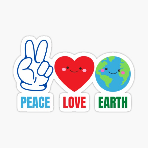 "Peace love earth, Happy Earth day, cute and kawaii earth. Save the ...