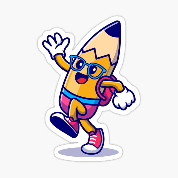 "Cute pencil" Sticker for Sale by FastHub | Redbubble