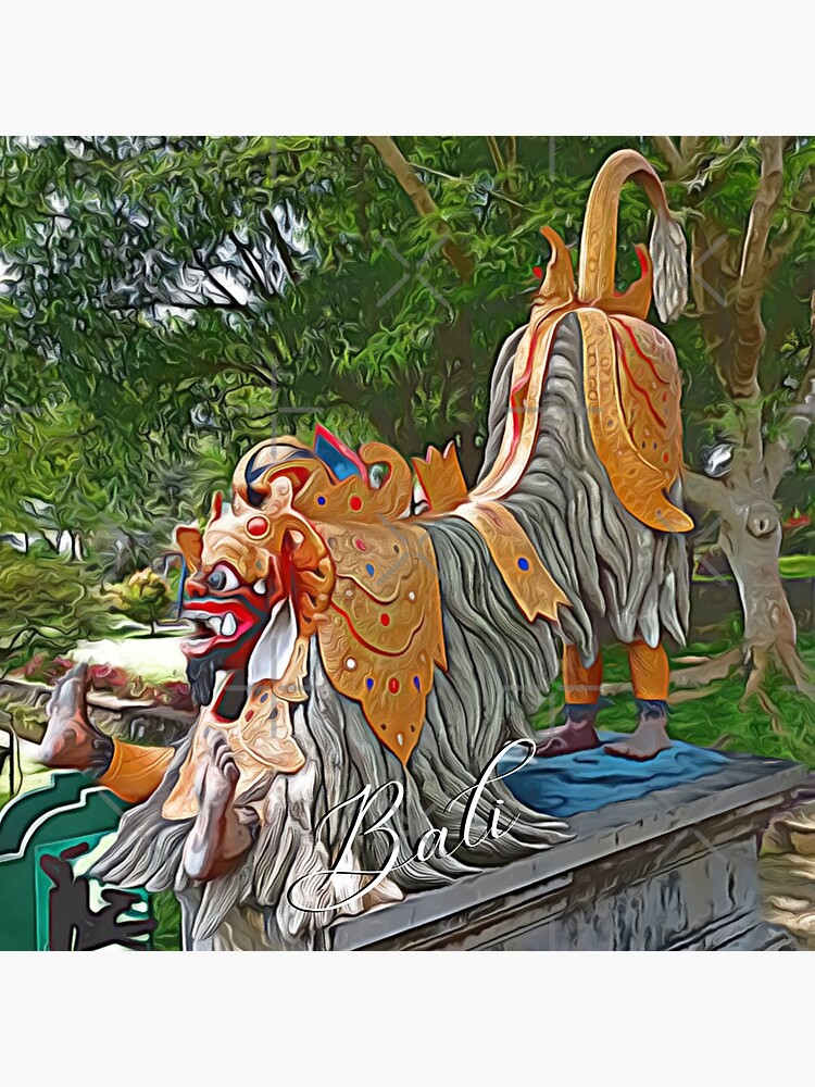 "Barong Bali - The Statue 2" Sticker by LittleAngy | Redbubble