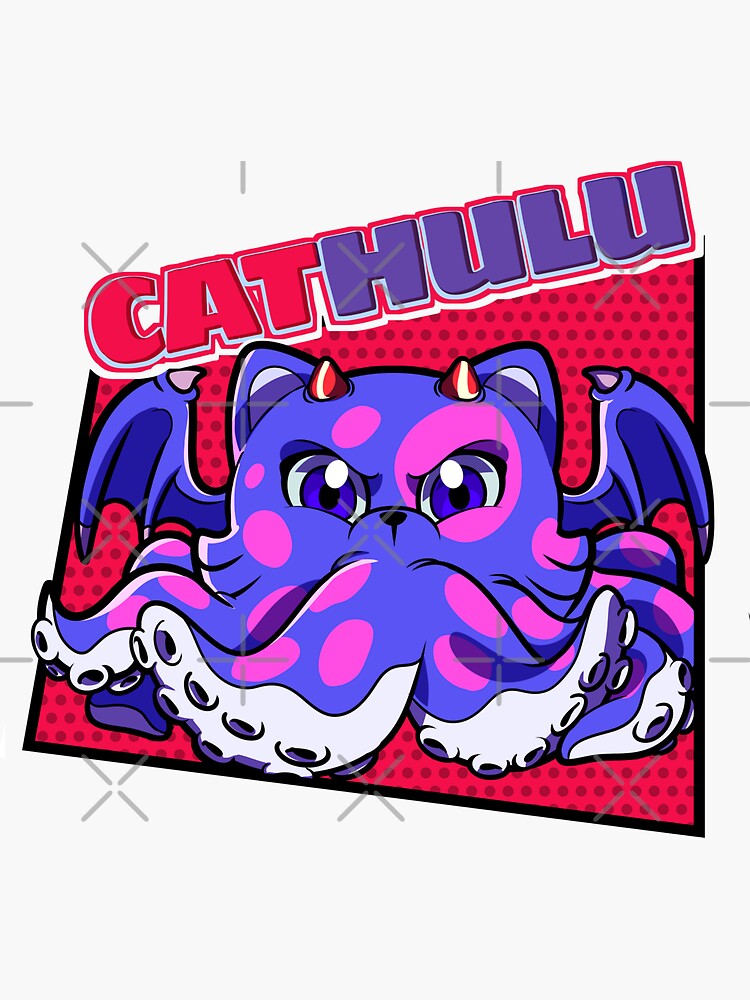 "Cathulu" Sticker by khanO8 | Redbubble