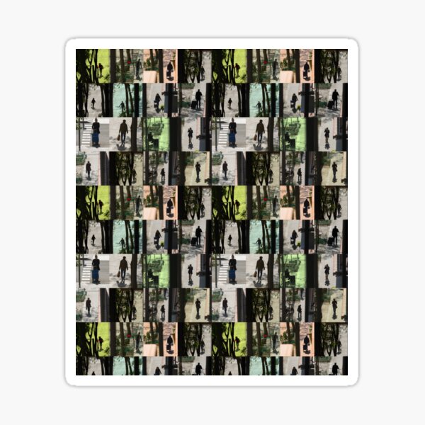 "Photo collage of people on the street" Sticker by Martapp | Redbubble