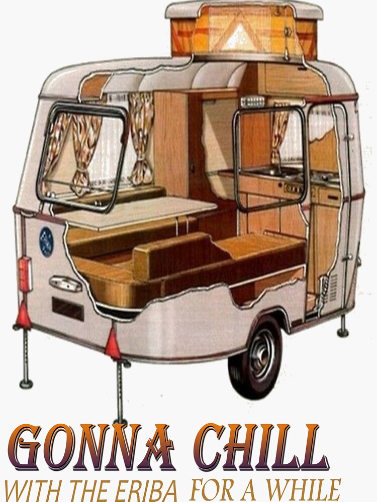 "CHILLING WITH ERIBA" Sticker by Fly2design | Redbubble