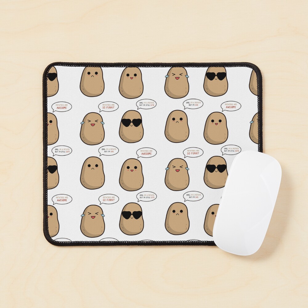 "Cute potato cute - funny potato clipart memes" Art Print for Sale by ...