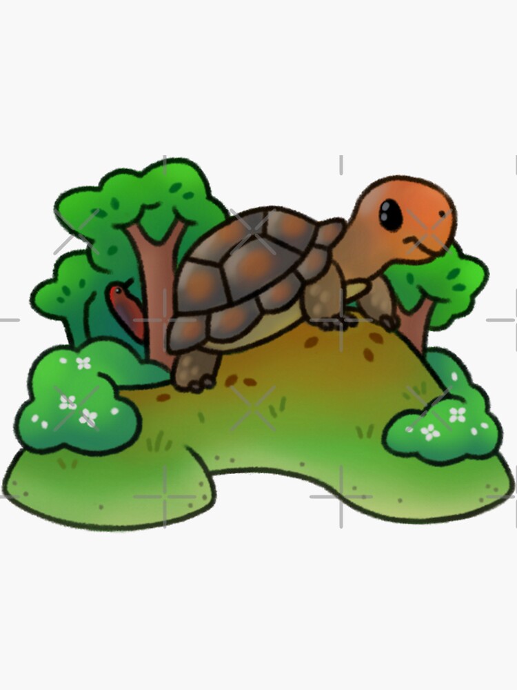 "Ryukyu Forest Tortoise Chibi" Sticker by NarwhalerArt | Redbubble
