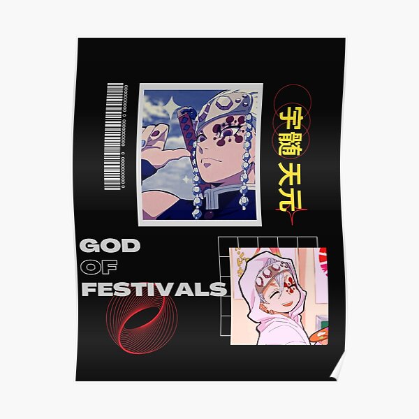 "Tengen Uzui: God of Festivals - Demon Slayer" Poster by nft-world ...