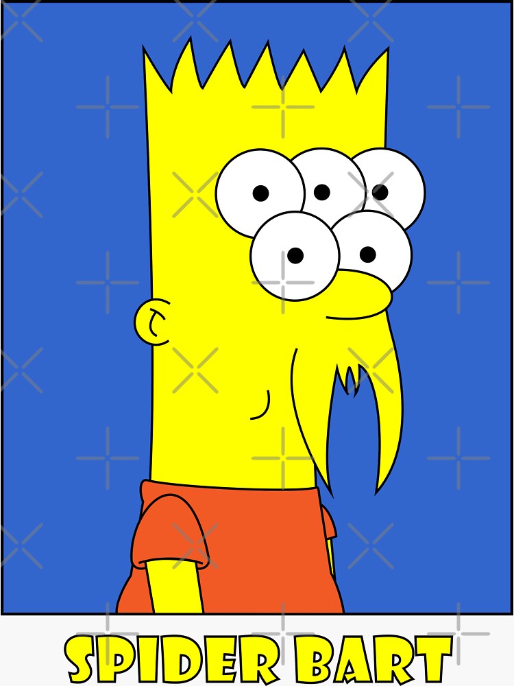 "SPIDER BART" Sticker by DPZT | Redbubble