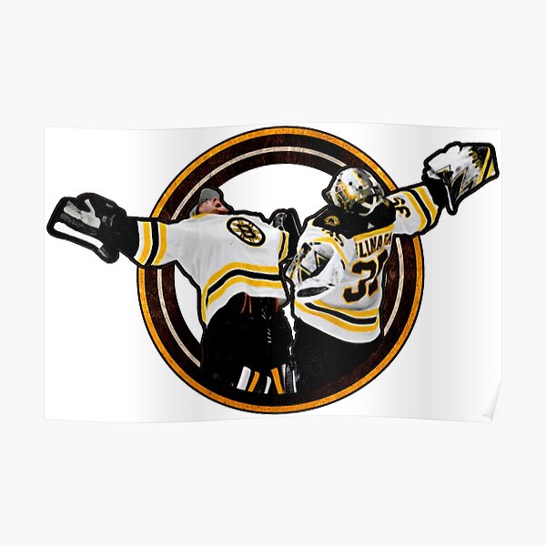 "Epic Goalie Hug - Swayman, Ullmark" Poster for Sale by puckthreads ...